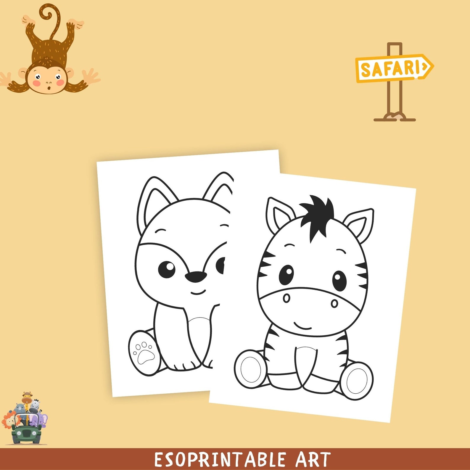 Safari Coloring Pages Printable Activities Safari Coloring Pages for ...