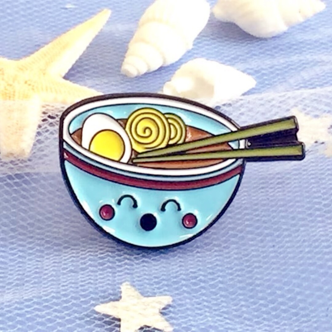 Bowl Enamel Pin Noodle Pin Kawaii Food Lapel Pin Hard Enamel - Etsy