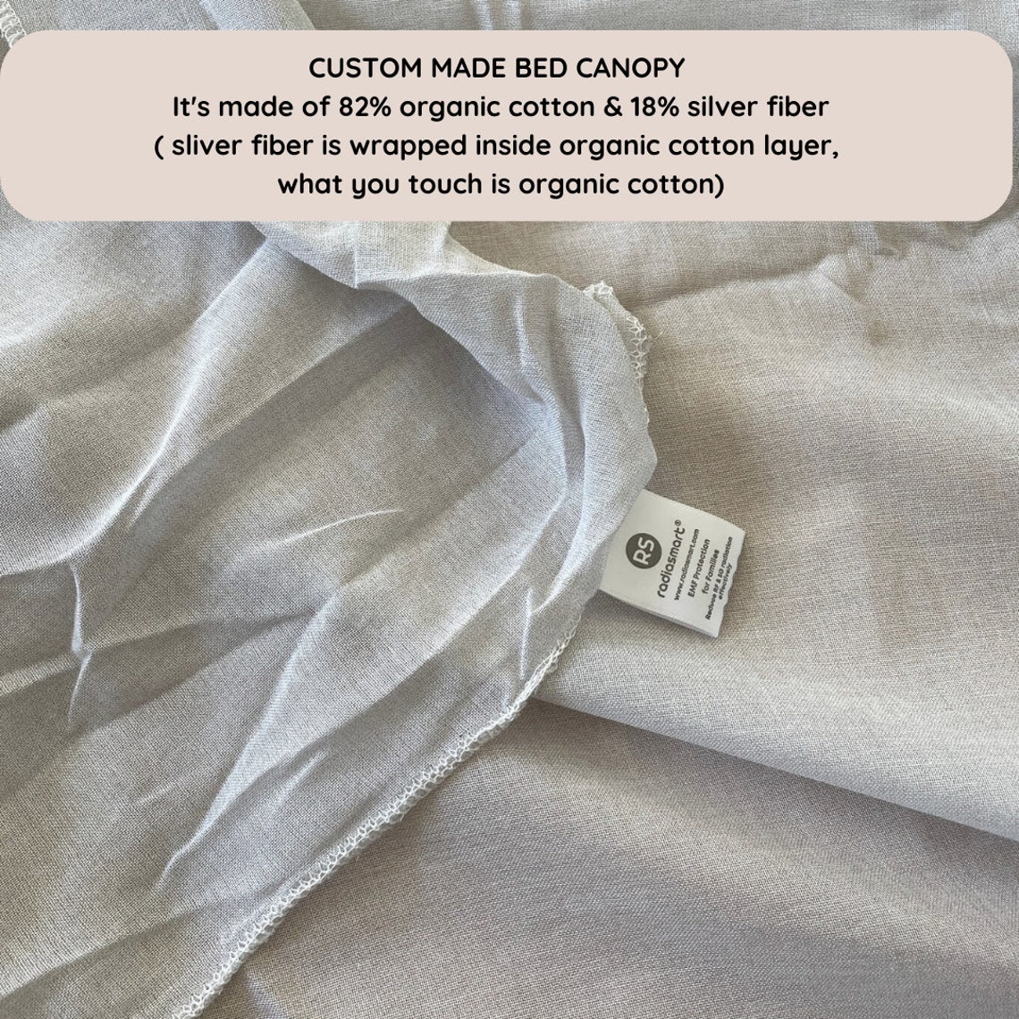 Radia Smart® EMF Protection Bed Canopy Circle | RF Shielding, 5G Anti ...