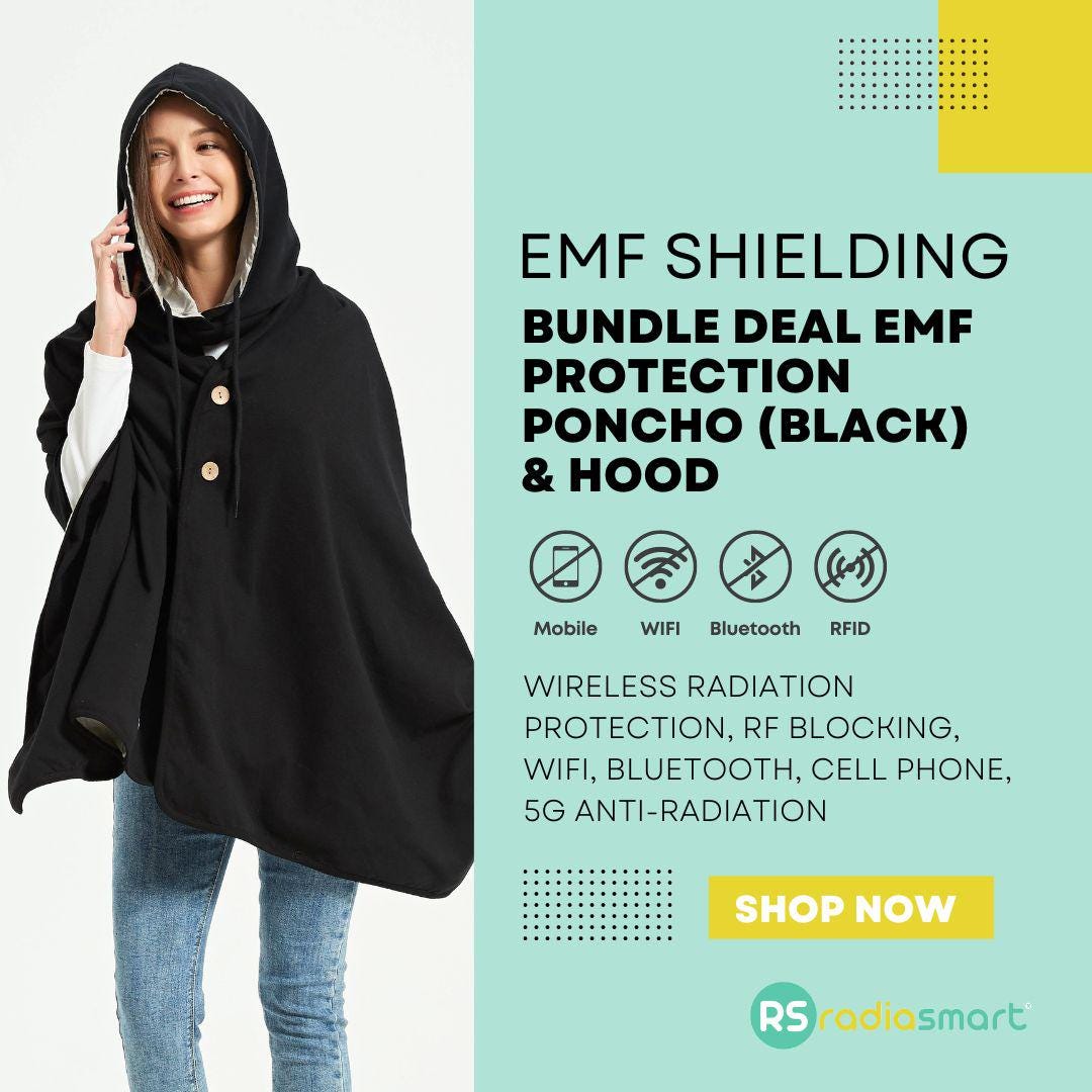 EMF Protection Poncho and Hood Set, Silver Lined Faraday Fabric - Etsy