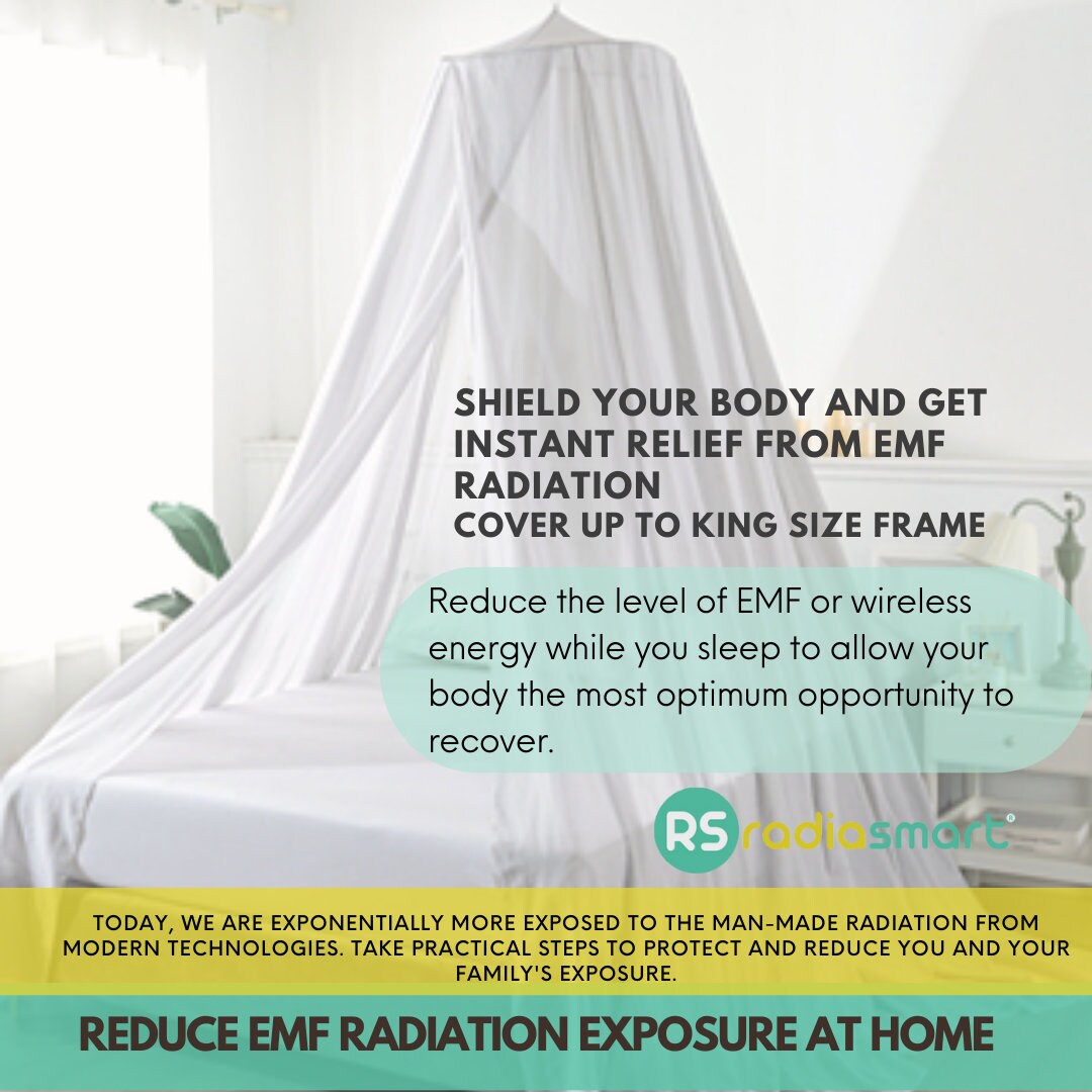 Radia Smart® EMF Protection Bed Canopy Circle RF Shielding, 5G Anti ...