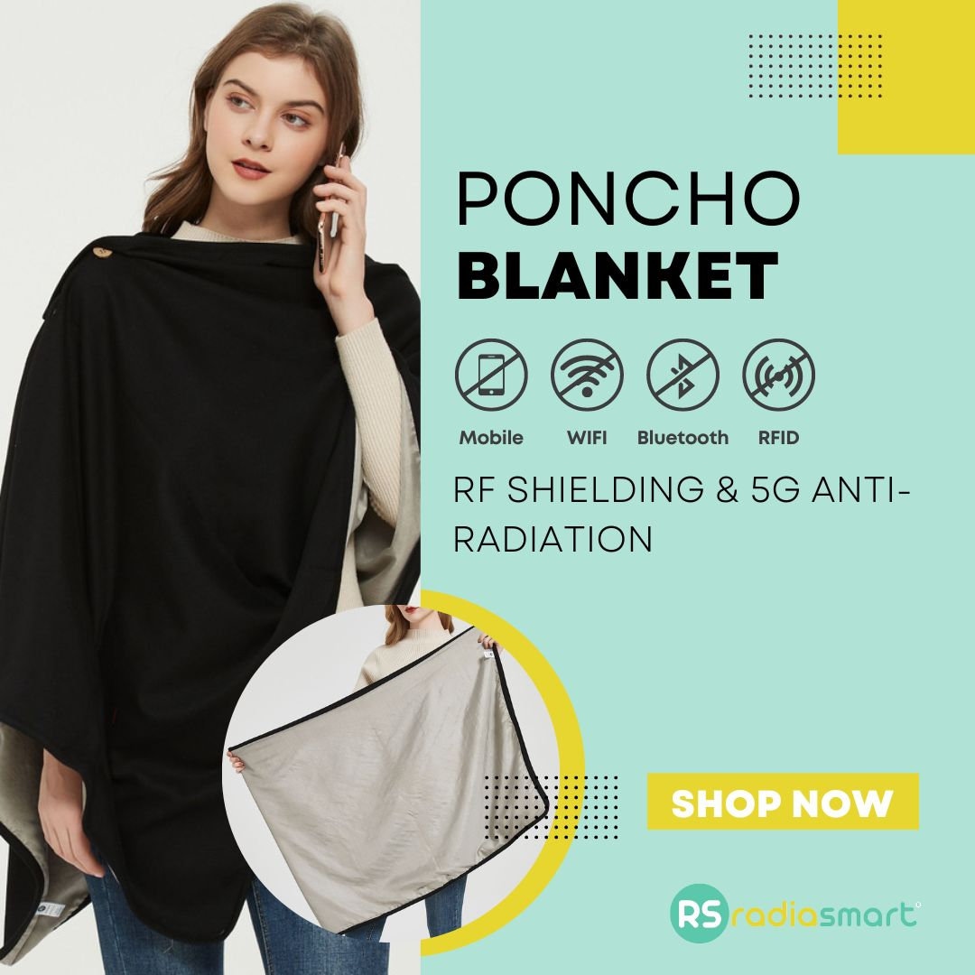 Radia Smart® Poncho Blanket (black) |EMF Protection, RF Shielding, 5G ...