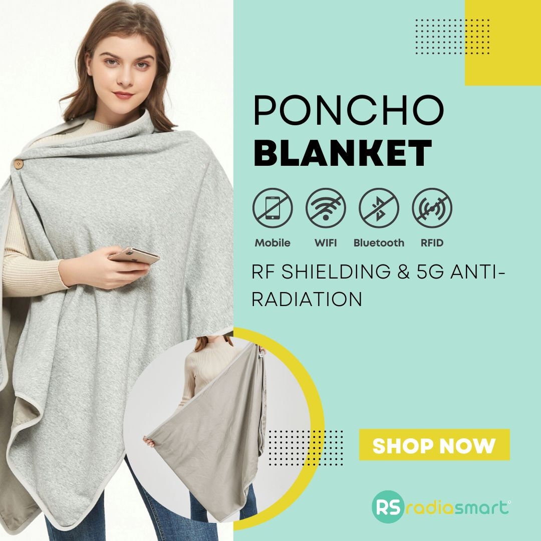 Radia Smart® Poncho Blanket (grey) | EMF Protection, RF Shielding, 5G ...