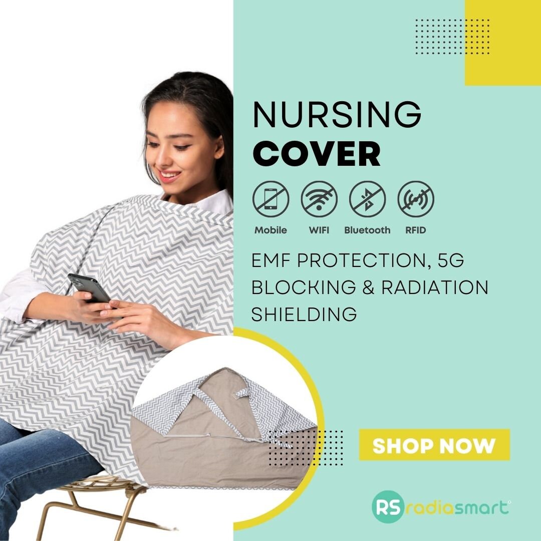 EMF Protection Nursing Cover | 5G Radiation Shielding, Silver Lined - Etsy