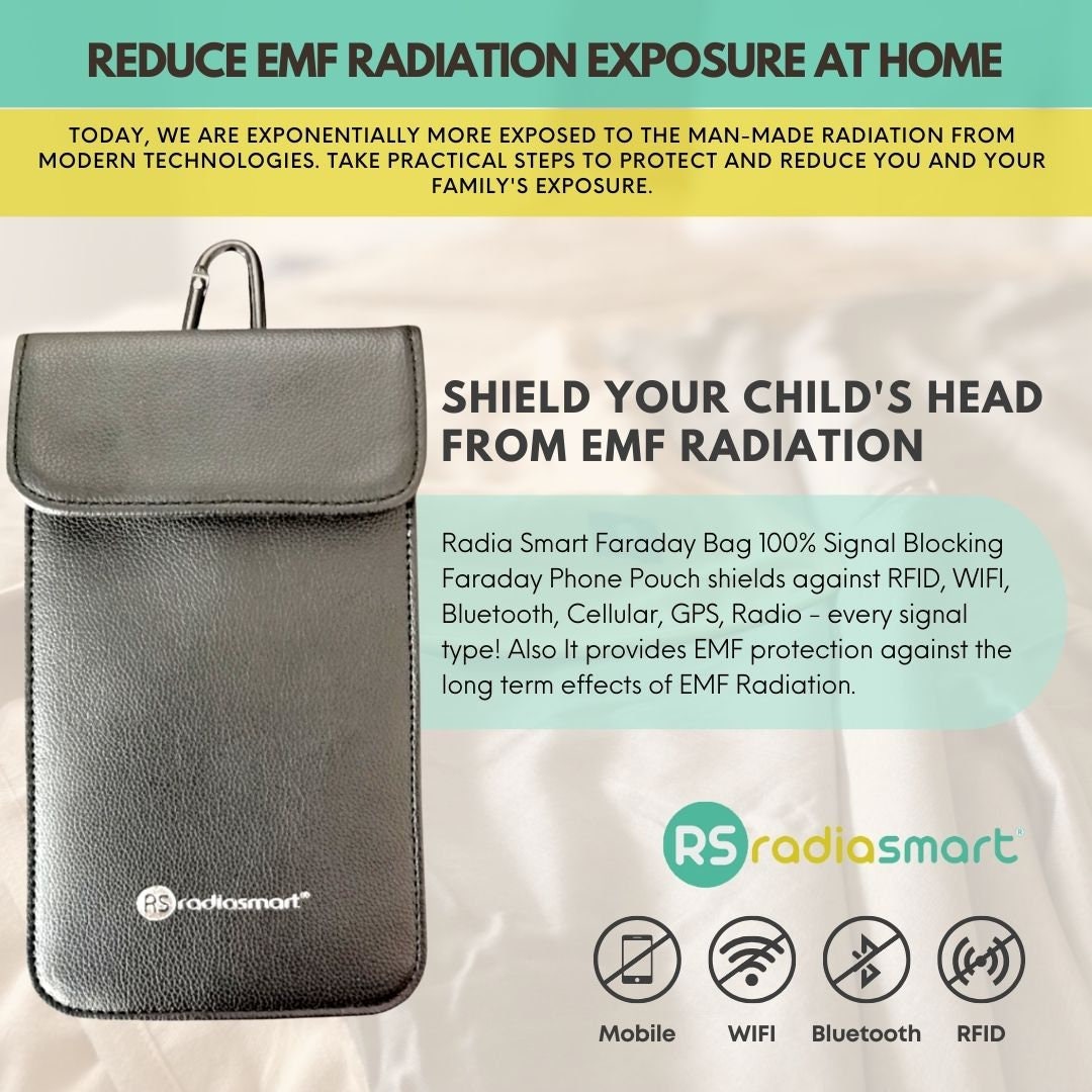 Radia Smart® Faraday Bag Phone Pouch| EMF Protection, RF Blocking Bag ...
