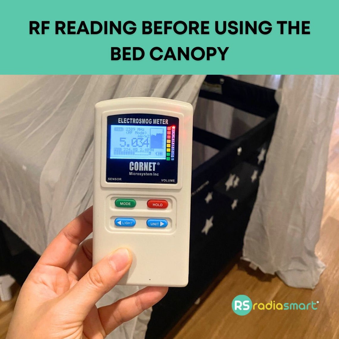 Radia Smart® EMF Protection Bed Canopy Circle | RF Shielding, 5G Anti ...