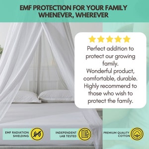 Radia Smart® EMF Protection Bed Canopy Circle RF Shielding, 5G Anti ...