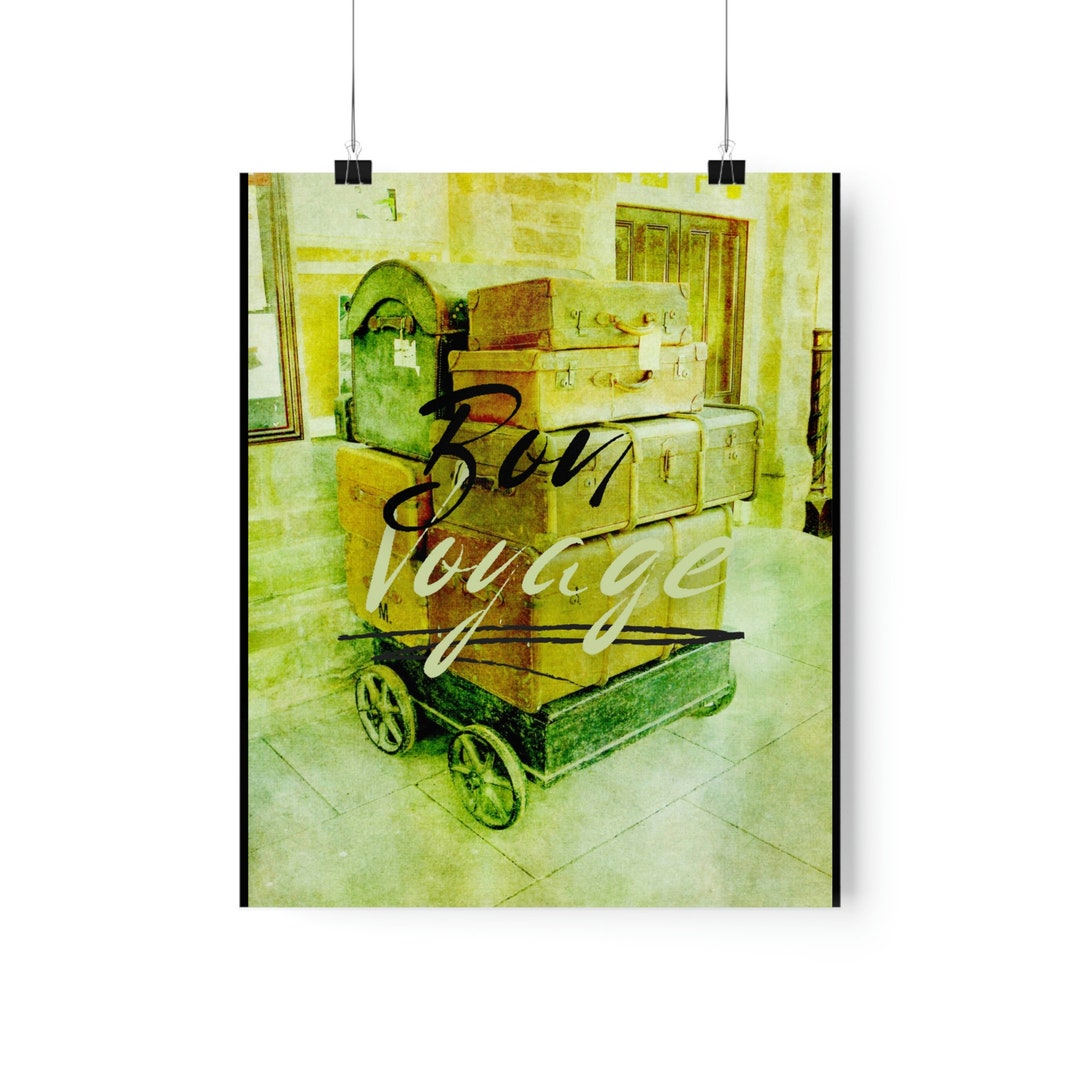 Bon Voyage - Inspirational Travel Word Art Poster Typography - Etsy