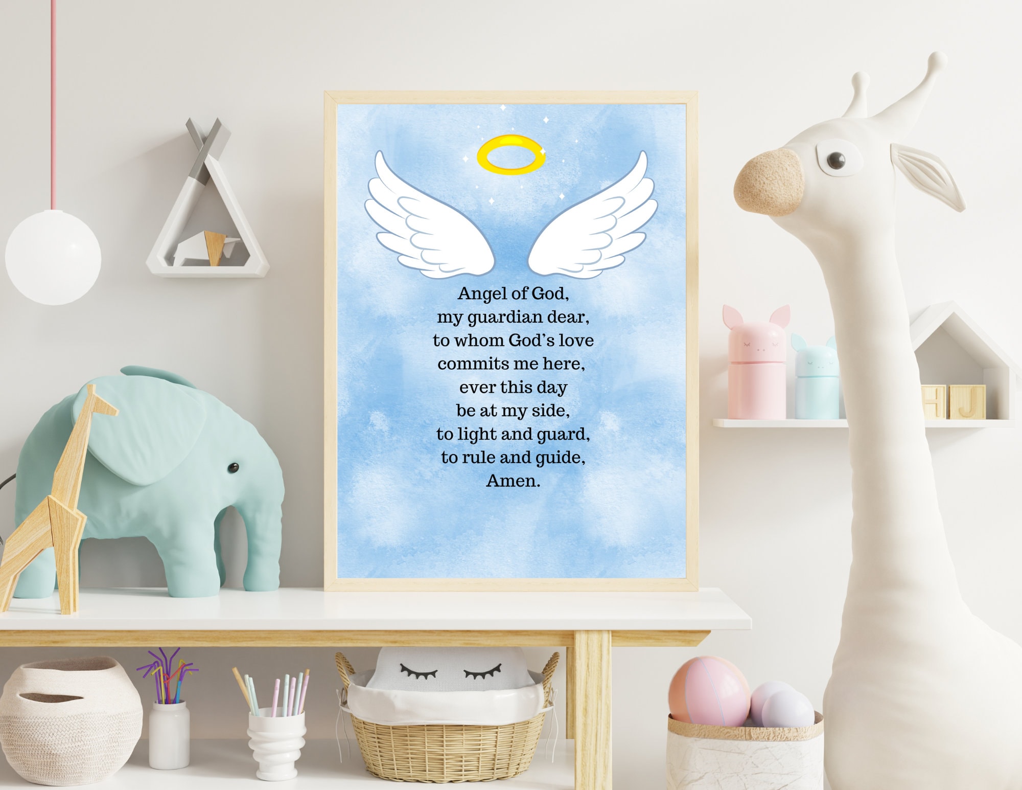 Printable Angel of God Prayer Poster - Etsy