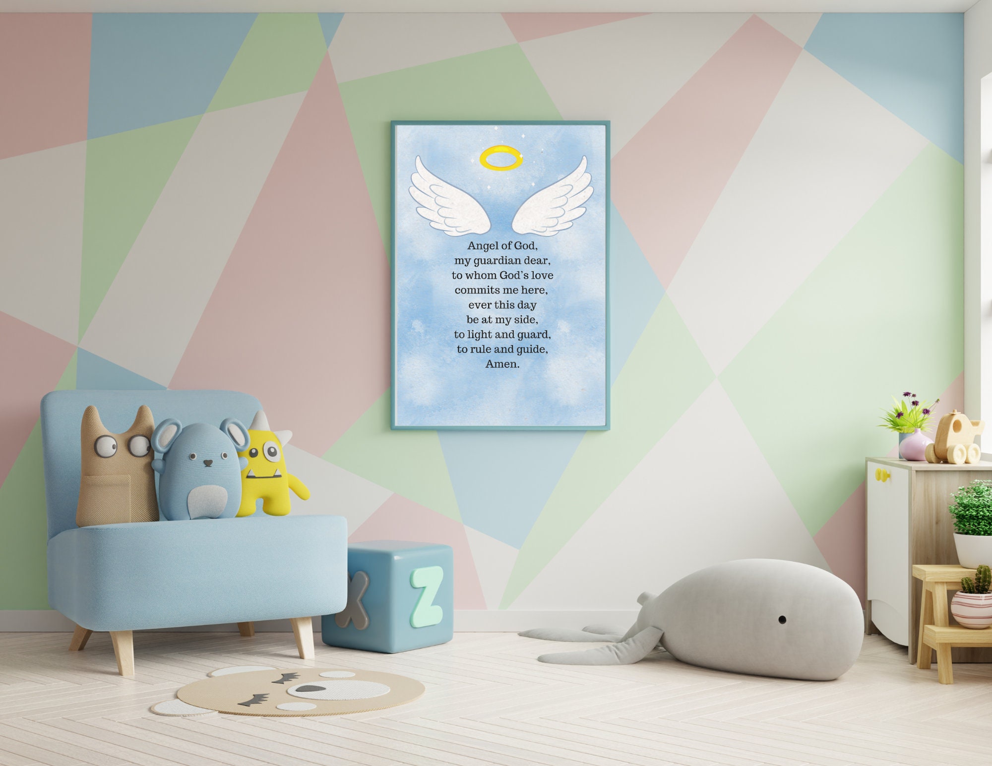 Printable Angel of God Prayer Poster - Etsy