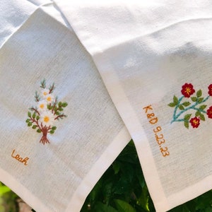 Custom Embroidered Handkerchiefs, Personalized Linen Embroidered ...