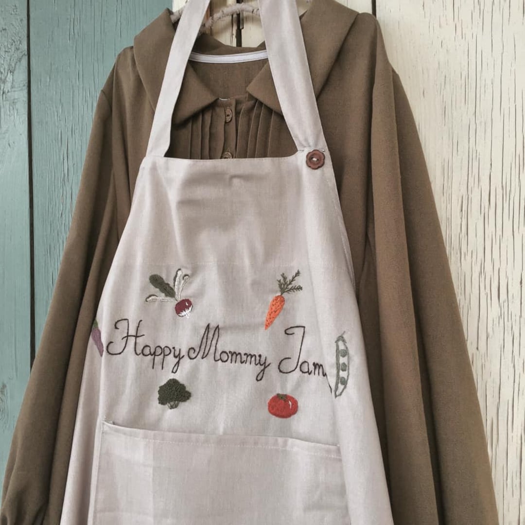 Personalized Embroidered Apron for Women, Hand-embroidered Apron,linen ...