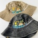 Custom Hand Embroidered Bucket Sun Hat, Wash Cotton Hat, Flower and ...