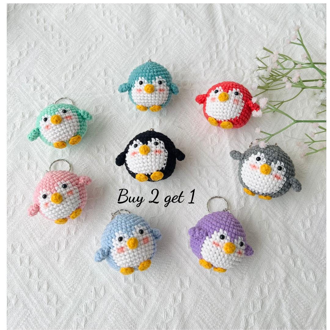 Crochet Cute Penguin Keychain, Buy 2 Get 1, Ready to Ship, Handmade ...