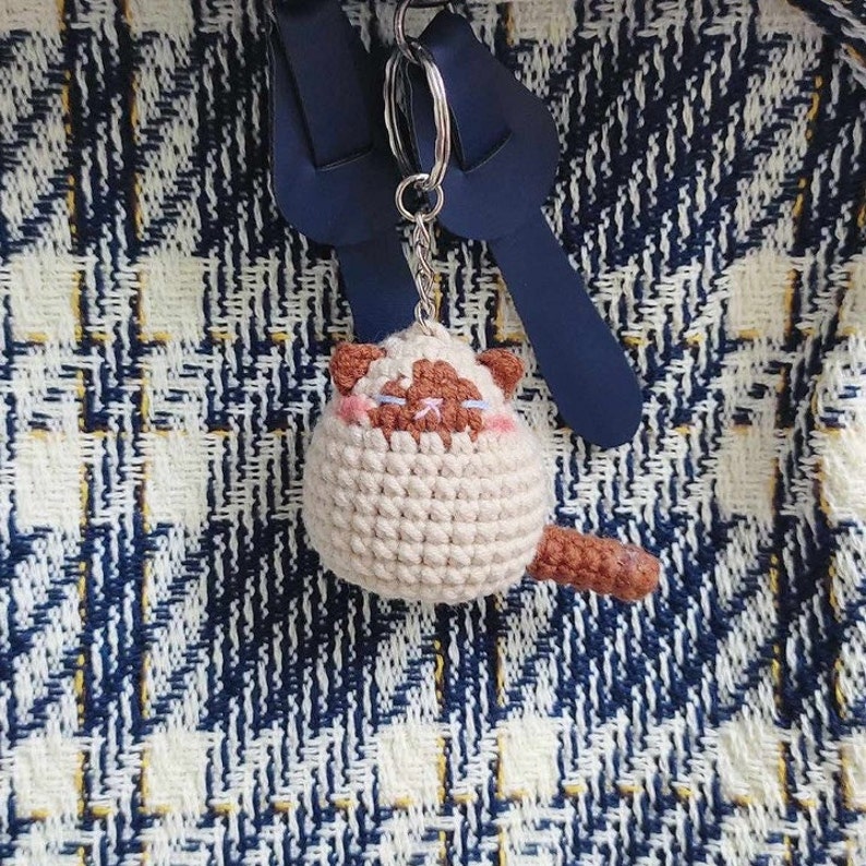 Crochet Cute Cat Keychain, Buy 2 Get 1, Mini Cat Keychain, Handmade Cat ...