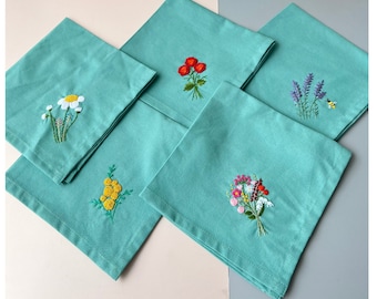 Custom Embroidered Handkerchiefs, Personalized Linen Embroidered ...