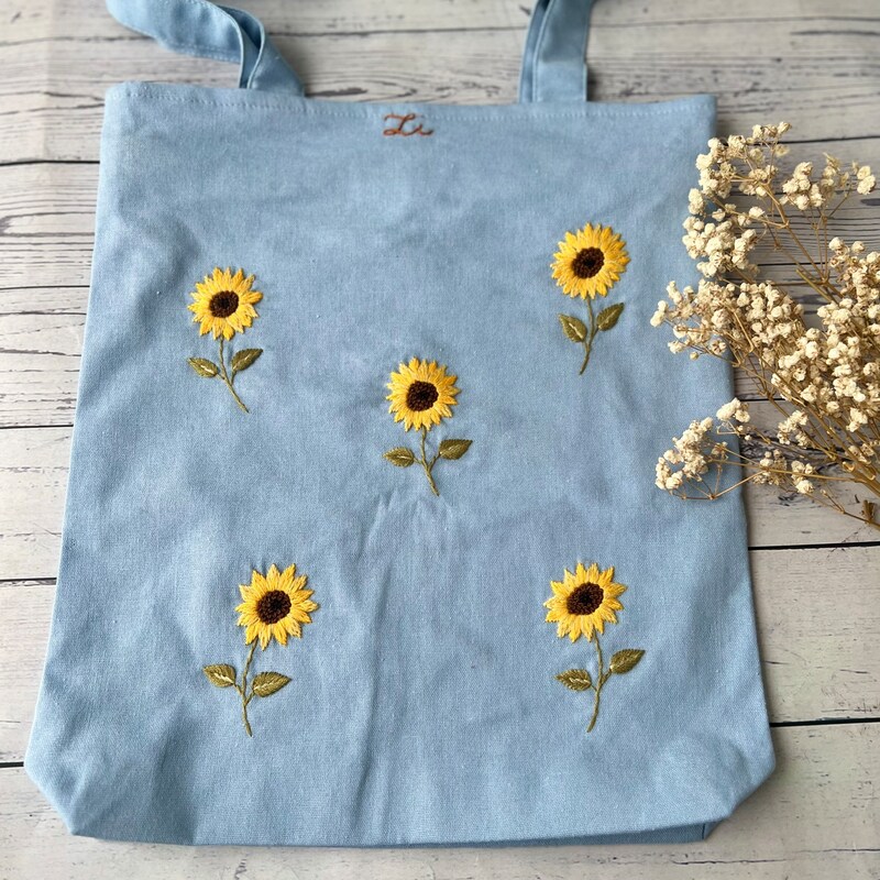 Embroidered Tote Bag - Etsy