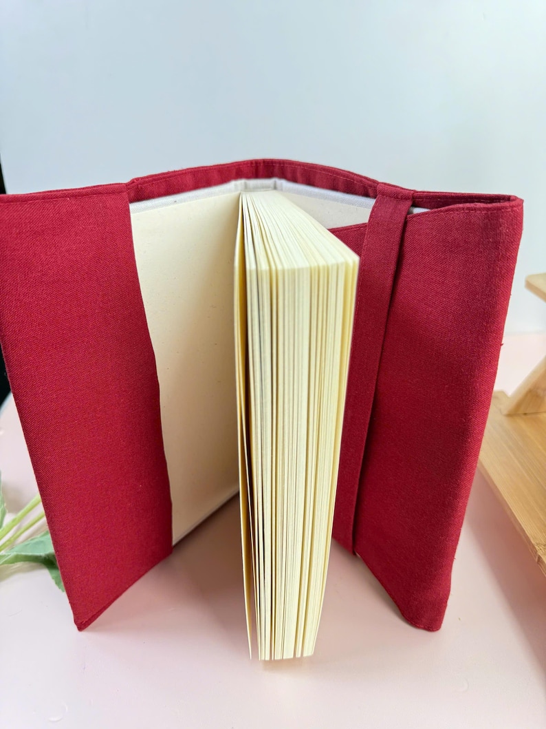 Custom Hand Embroidered Book Cover, Flower Embroidered Book Cover ...