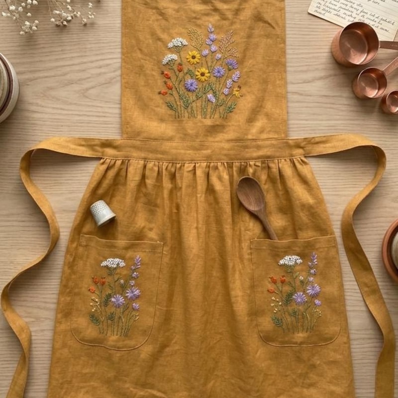 Vintage Floral Cotton Apron - Etsy