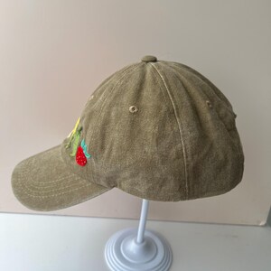 Custom Vegetable Embroidered Baseball Cap, Hand Embroidered Baseball ...