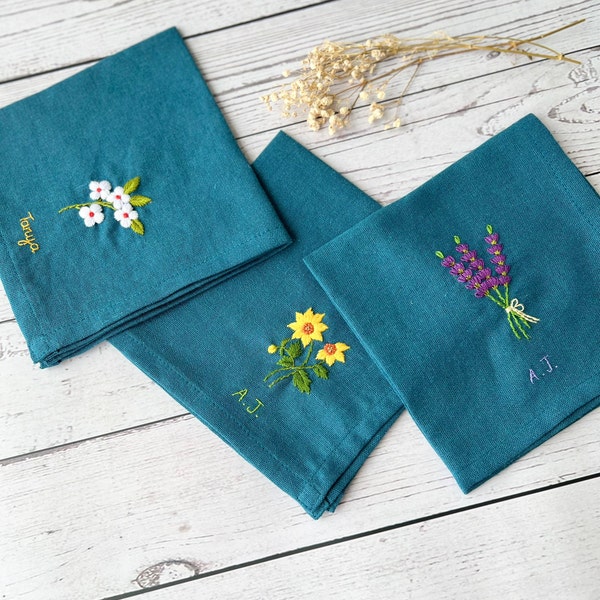 Embroidered Handkerchief - Etsy