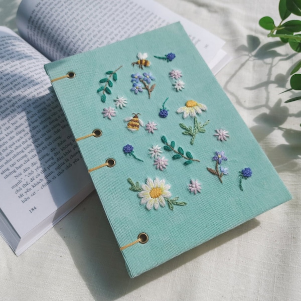 Embroidered Notebook - Etsy