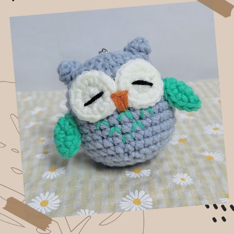 Owl Keychain - Etsy