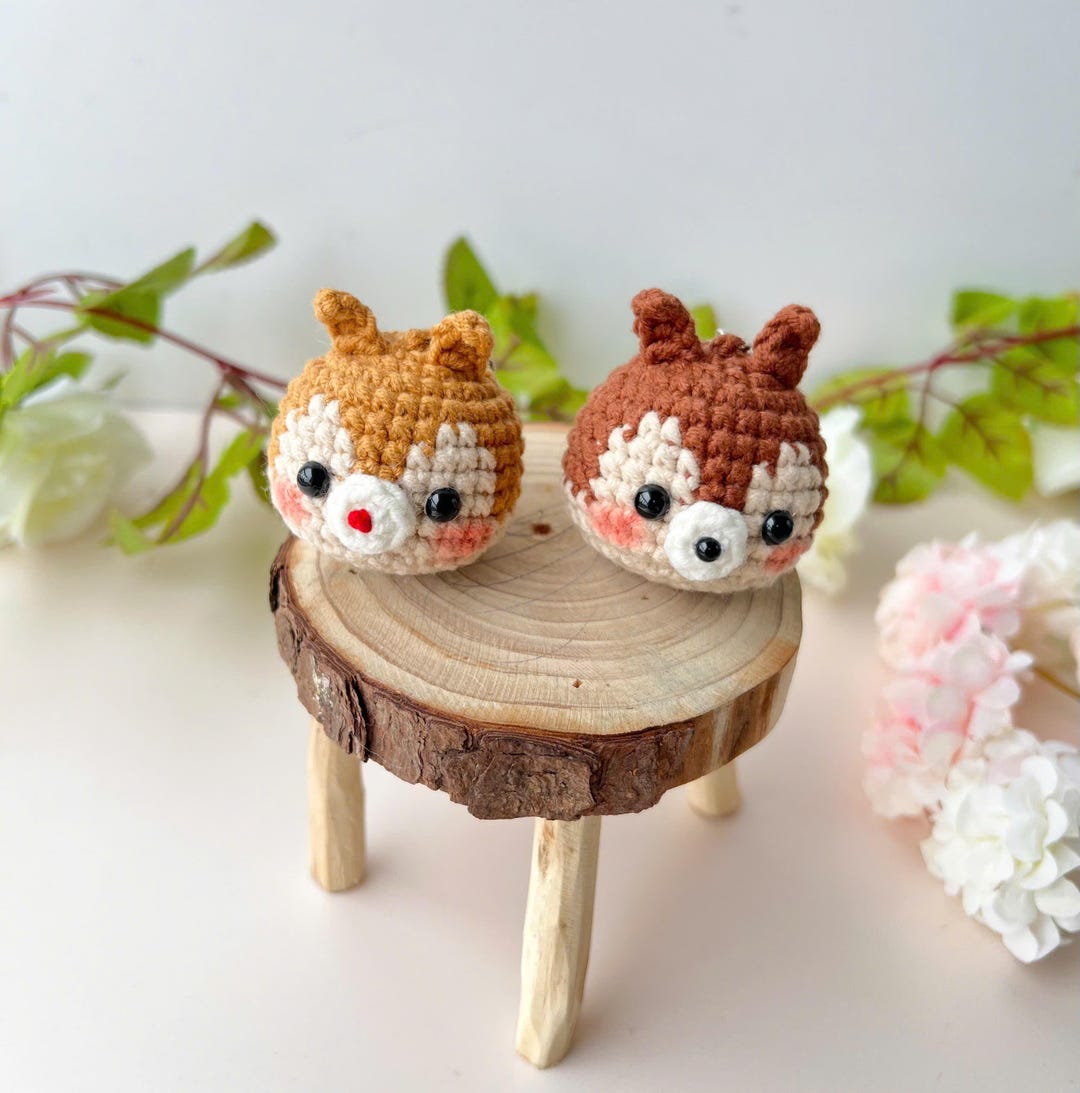 Crochet Cute Squirrel Keychain, Buy 2 Get 1, Ready to Ship, Handmade ...