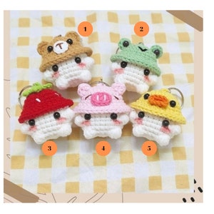 Crochet Cute Mushroom Keychain, Buy 3 Get 1, Ready to Ship, Mushroom ...