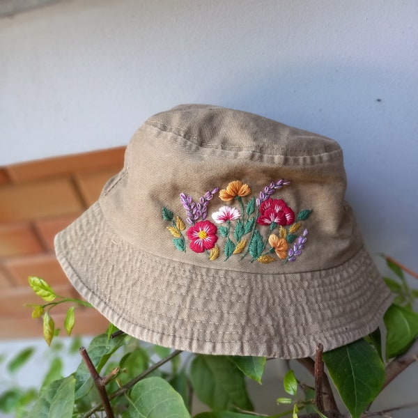Floral Bucket Hat Etsy