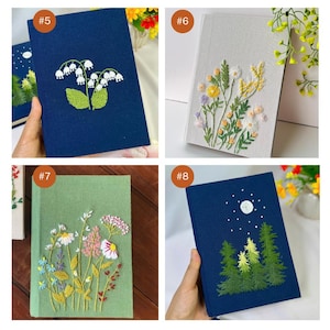 Personalized Hand Embroidered Journal Notebook A5 A6, Photo Album ...