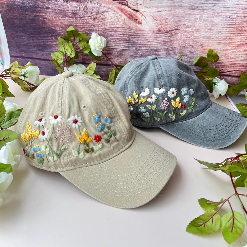 Flower Baseball Cap - Etsy