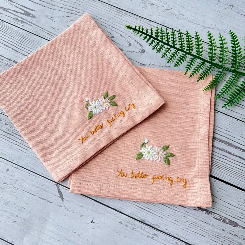 Embroidered Handkerchief - Etsy