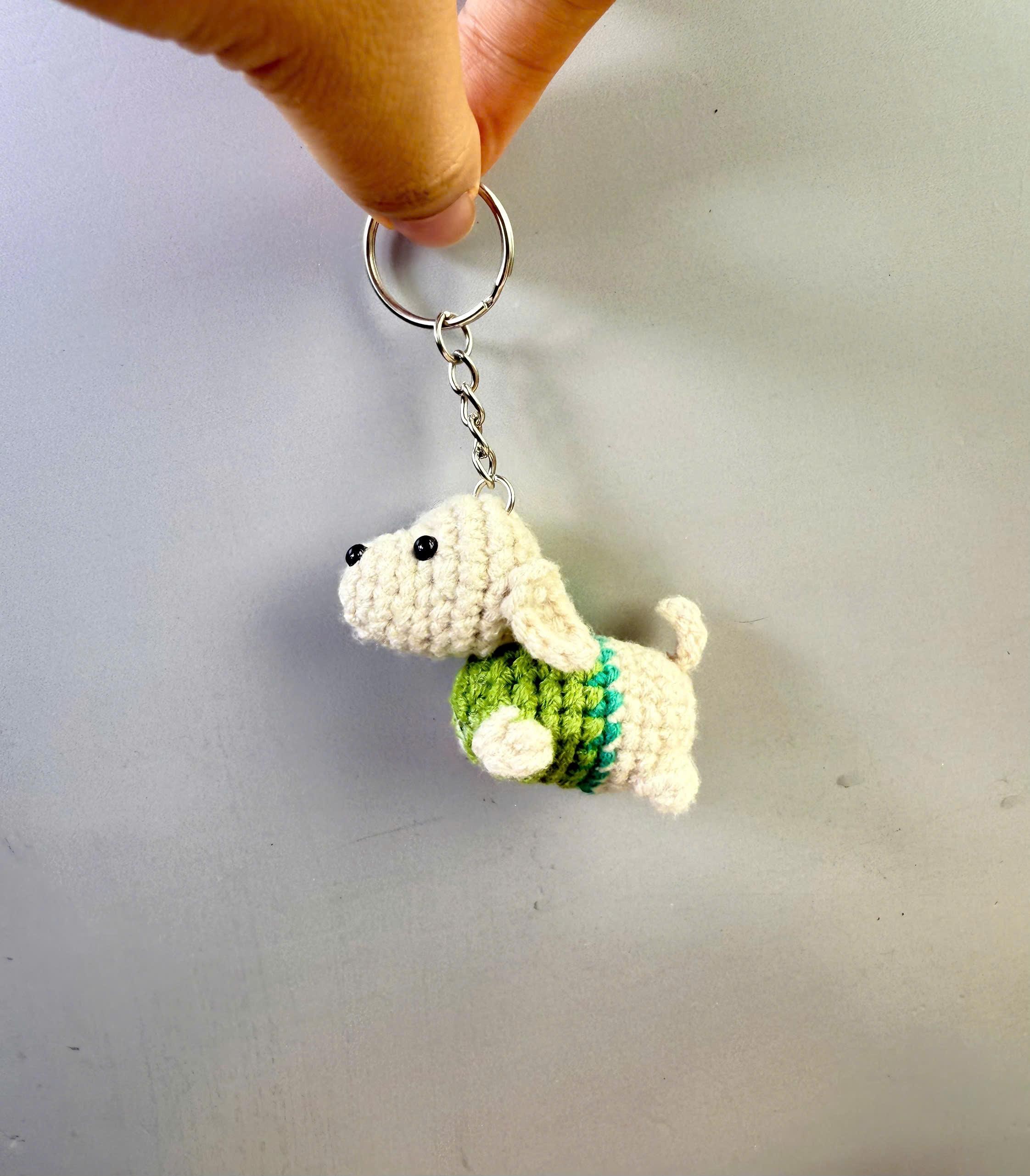 Handmade Crocheted Dachshund Keychain, Crochet Wiener Dog Keychain, Buy ...