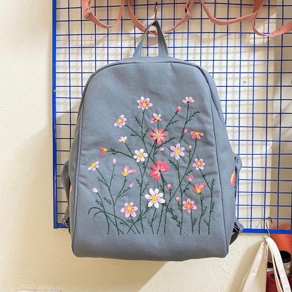 Embroidered Backpack - Etsy