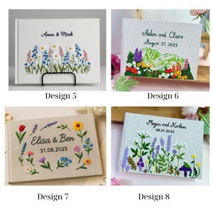 Custom Hand Embroidered Notebook, Photo Album, Wedding Guest Book, Baby ...