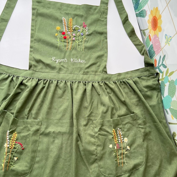 Embroidered Aprons - Etsy