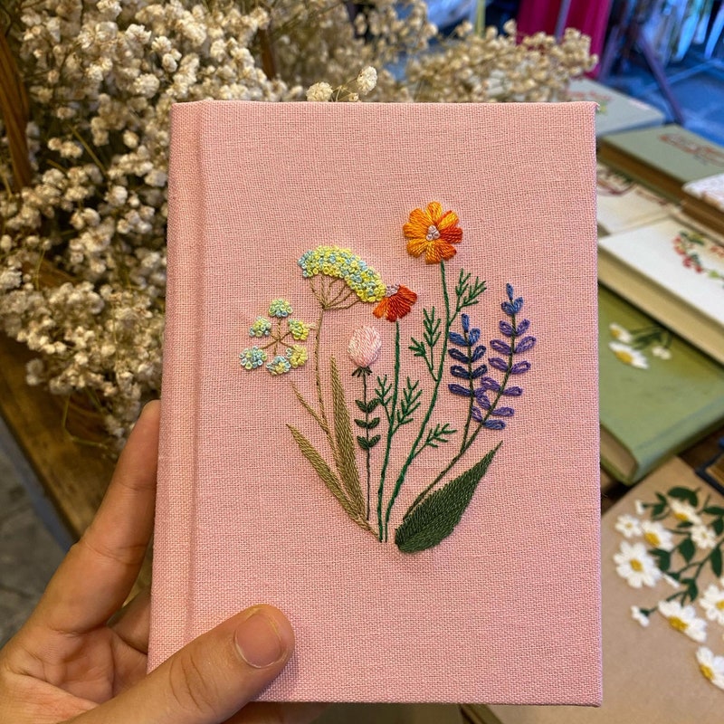 Embroidered Notebook - Etsy