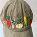 Custom Vegetable Embroidered Baseball Cap, Hand Embroidered Baseball ...