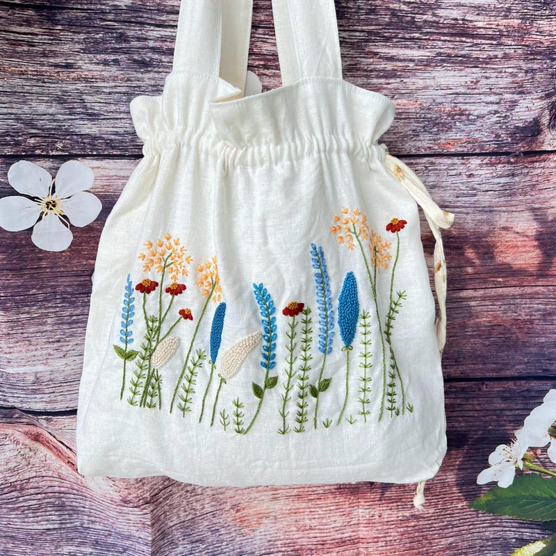 Linen Drawstring Bag - Etsy