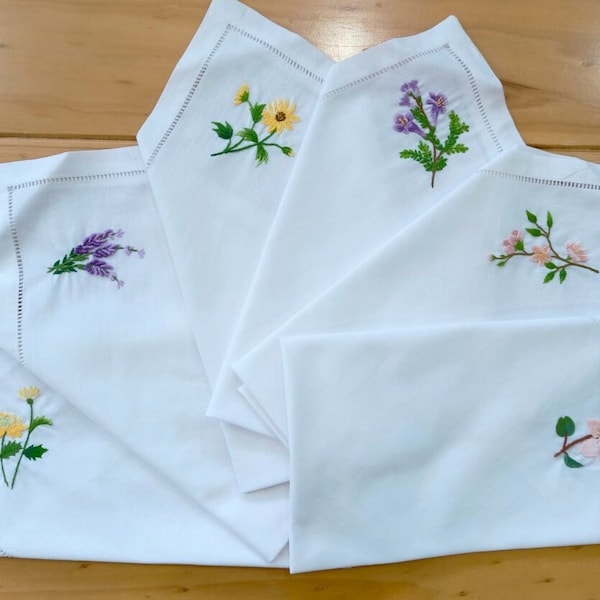 Hand Embroidered Linen - Etsy