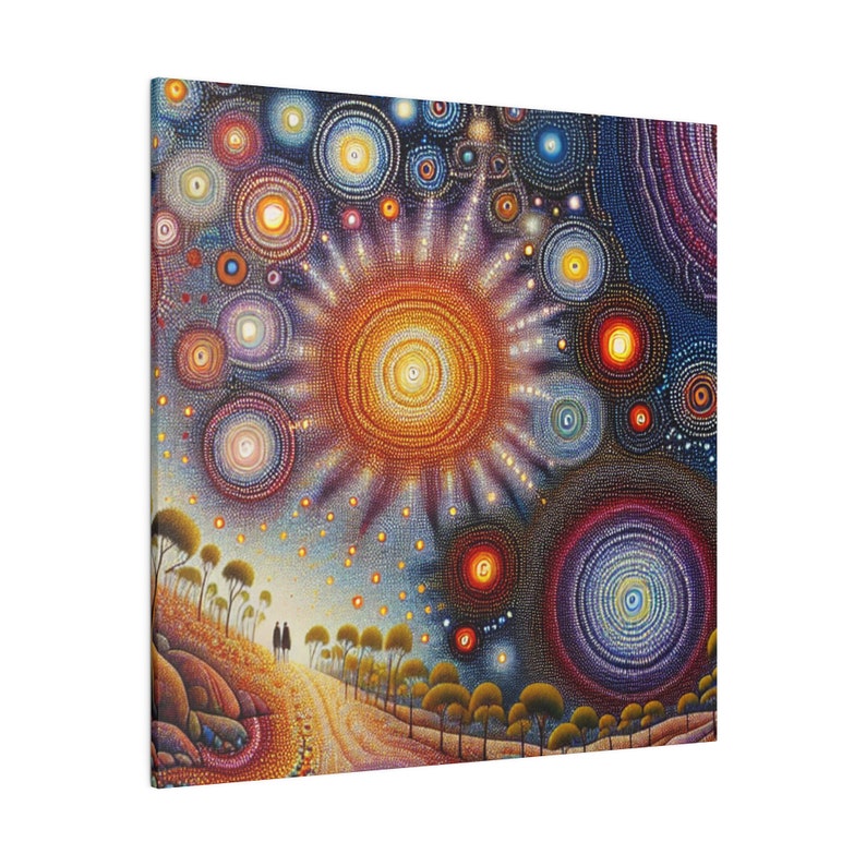 Evelyn Blackwood Canvas, Aboriginal Art Canvas Poster, Dot Style ...