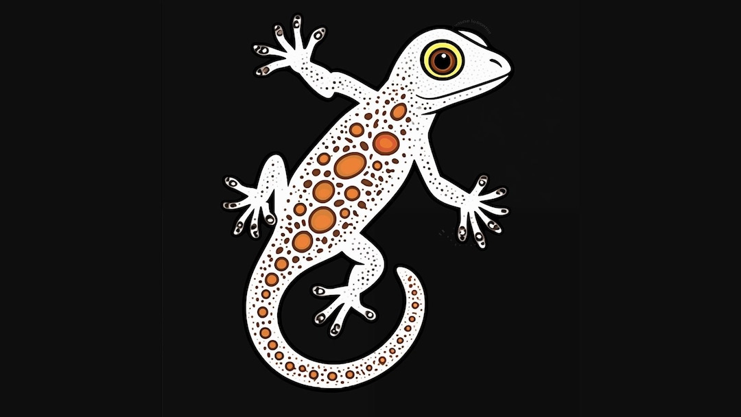 Aboriginal Art Print, Midnight Sun Gecko, Indigenous Art, Australian ...