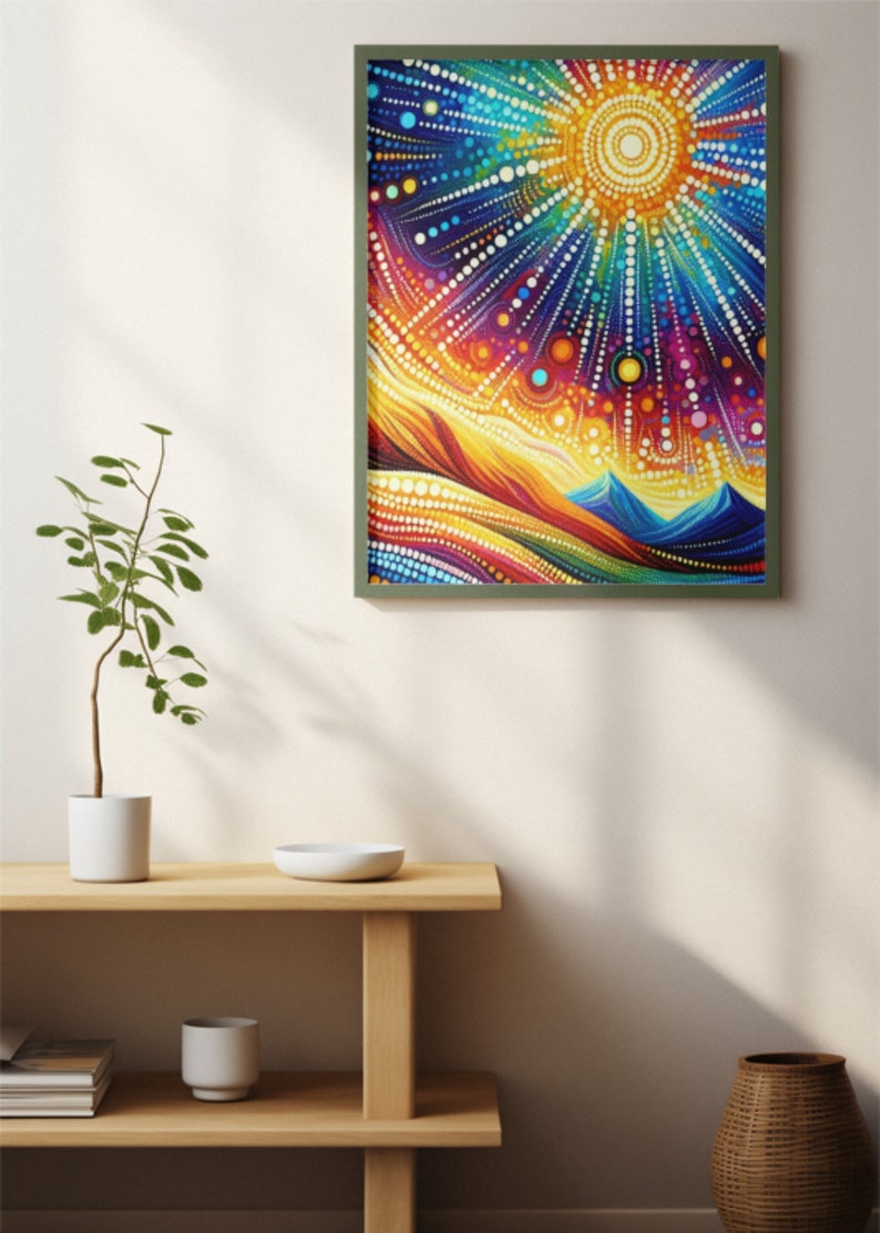 Radiant Dawn: Australian Aboriginal Art, Digital Dot Style Art ...