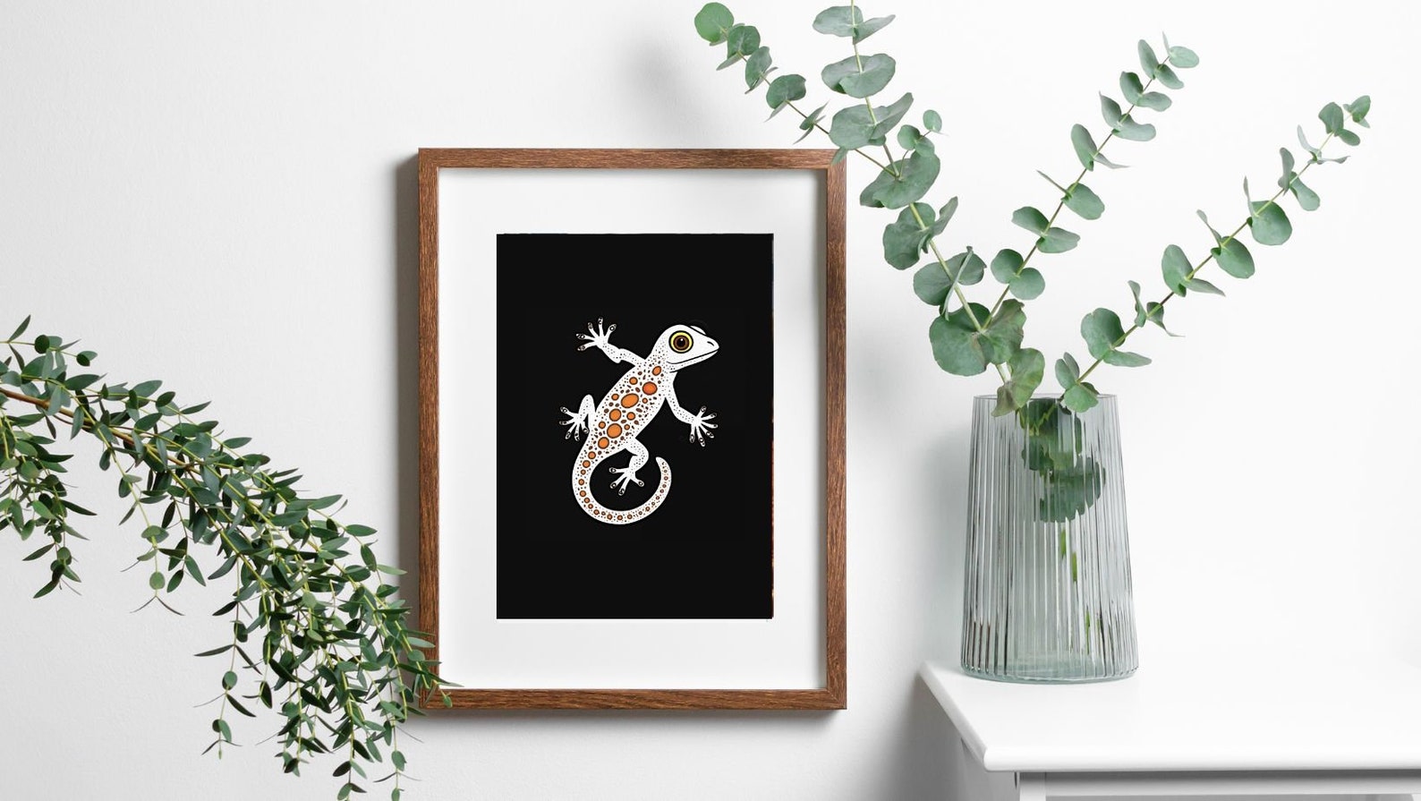 Aboriginal Art Print, Midnight Sun Gecko, Indigenous Art, Australian ...