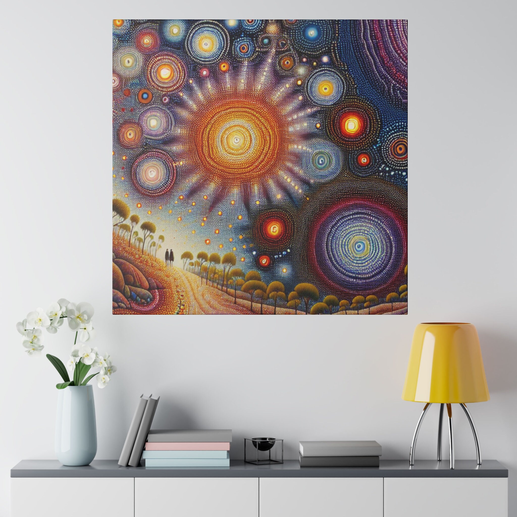 Evelyn Blackwood Canvas, Aboriginal Art Canvas Poster, Dot Style ...