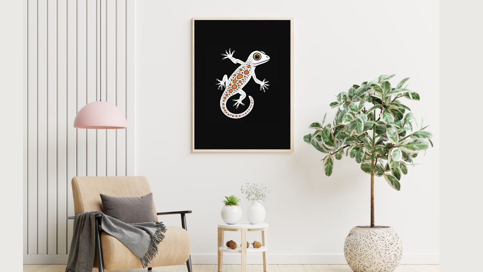 Aboriginal Art Print, Midnight Sun Gecko, Indigenous Art, Australian ...