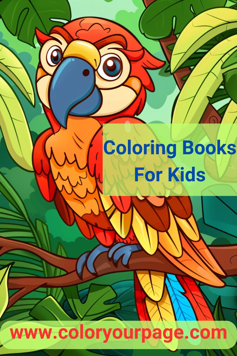 Parrot Coloring Book for Kids, Part 1 - Etsy