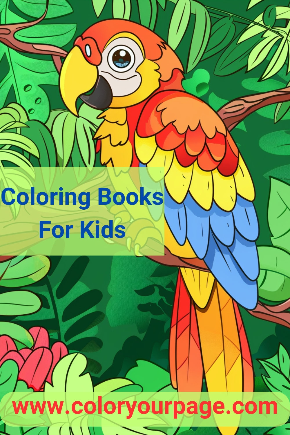 Parrot Coloring Book for Kids, Part 1 - Etsy