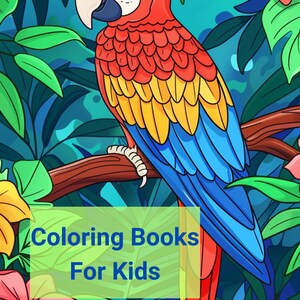 Parrot Coloring Book for Kids, Part 1 - Etsy